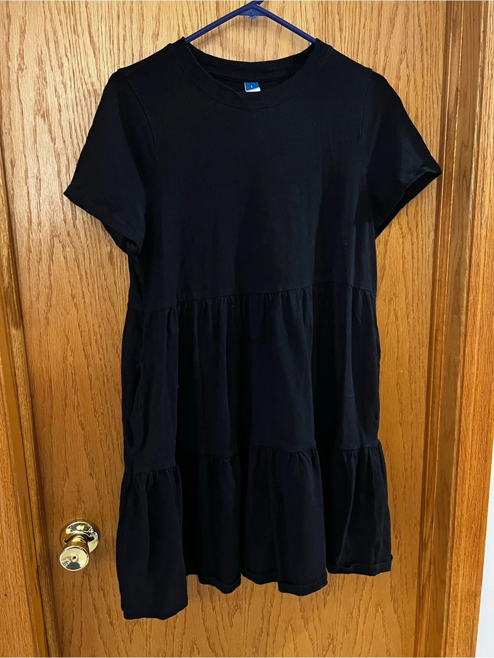 Old Navy | Dresses | Old Navy Black Tiered Mini Dress | Poshmark